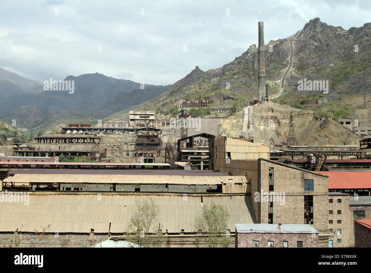 Copper mining and smelting facilities at Alaverdi, Armenia Stock Photo ...