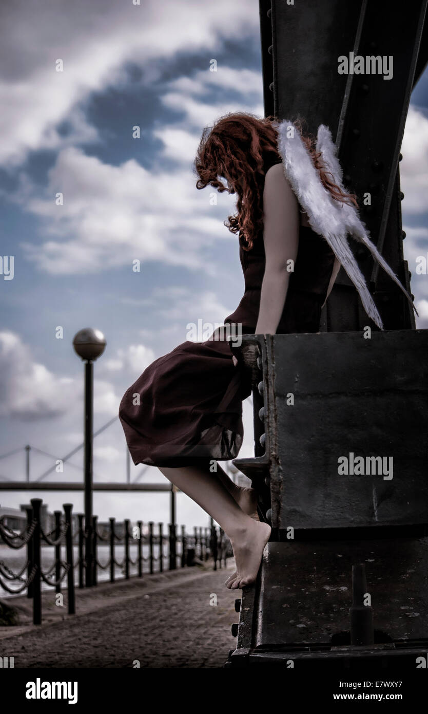 Angel wings woman hi-res stock photography and images - Alamy
