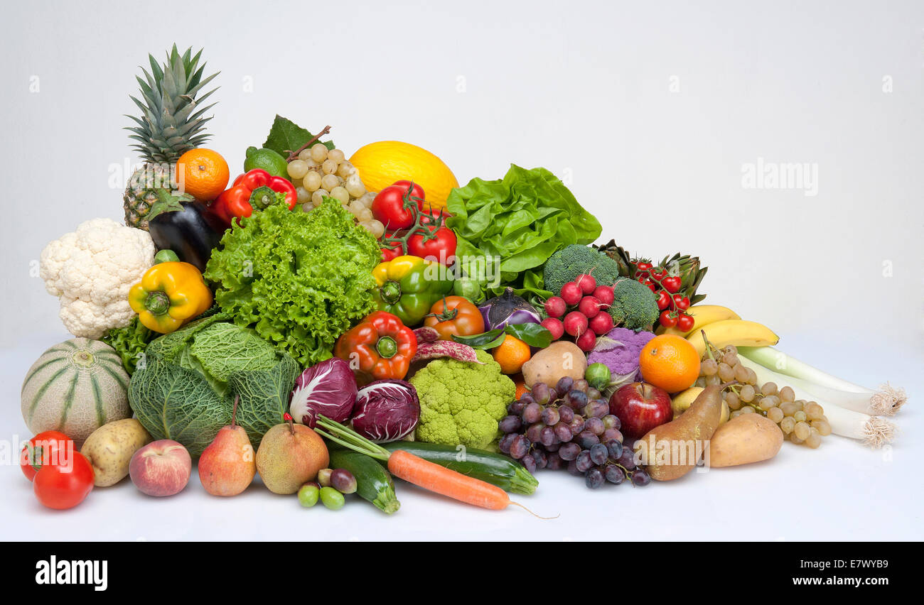 Fruit and vegetables Stock Photo - Alamy