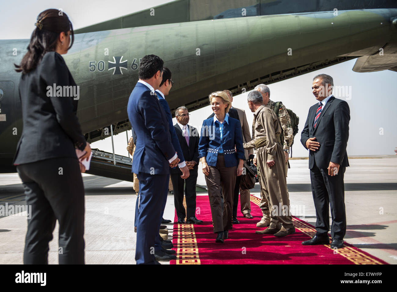 Erbil, Iraq. 25th Sep, 2014. German Defence Minister Ursula von der ...