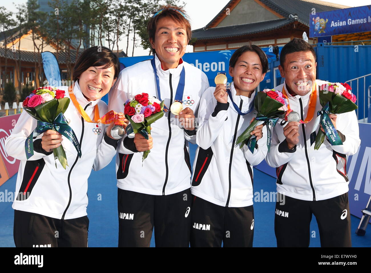 Incheon, South Korea. 25th Sep, 2014. (L to R) Juri Ide, Yuichi Hosoda ...