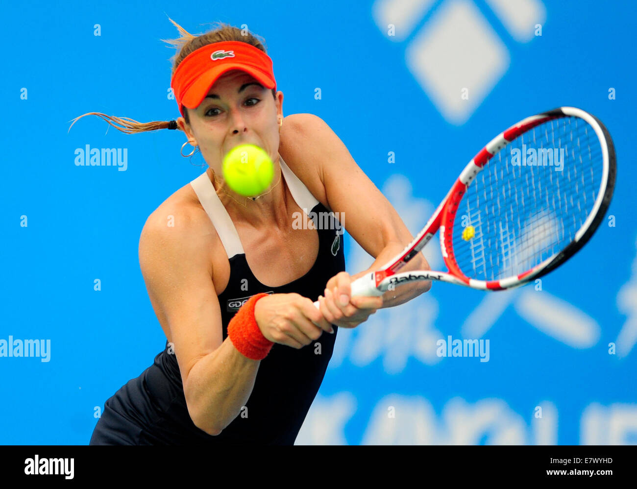 Wuhan, China's Hubei Province. 25th Sep, 2014. Alize Cornet of France ...