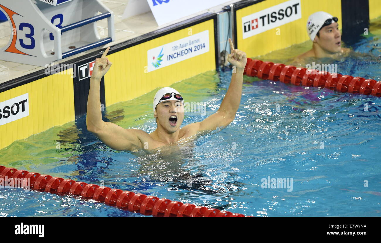 Incheon, South Korea. 25th Sep, 2014. Ning Zetao of China celebrates ...
