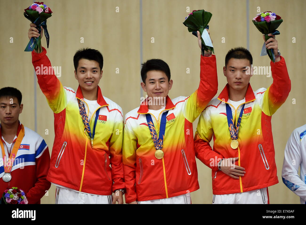 Incheon, South Korea. 25th Sep, 2014. Gan Yu, Zhang Jie and Zhai Yujia ...