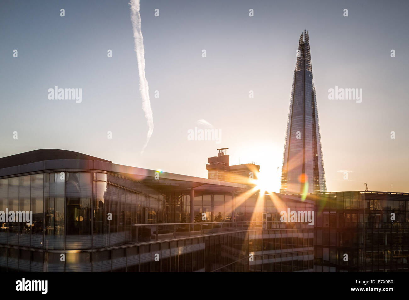 London, UK. 24th Sept, 2014. The Shard Autumn sunset 2014 Credit: Guy ...