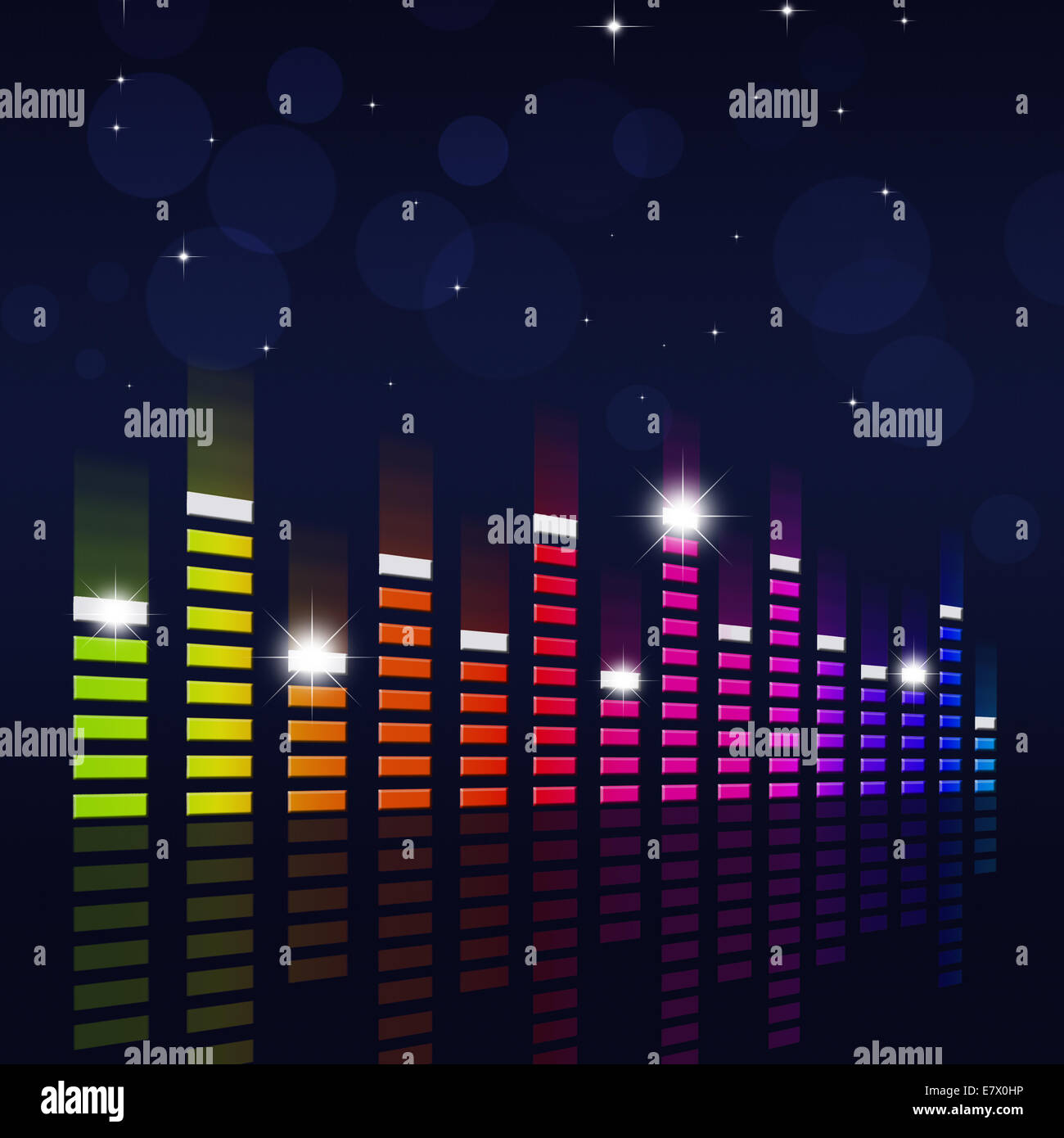 multicolor music equalizer background for active parties Stock Photo ...