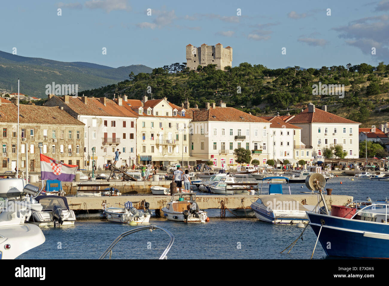 harbour and Nehaj Castle, Senj, Kvarner Gulf, Croatia Stock Photo - Alamy