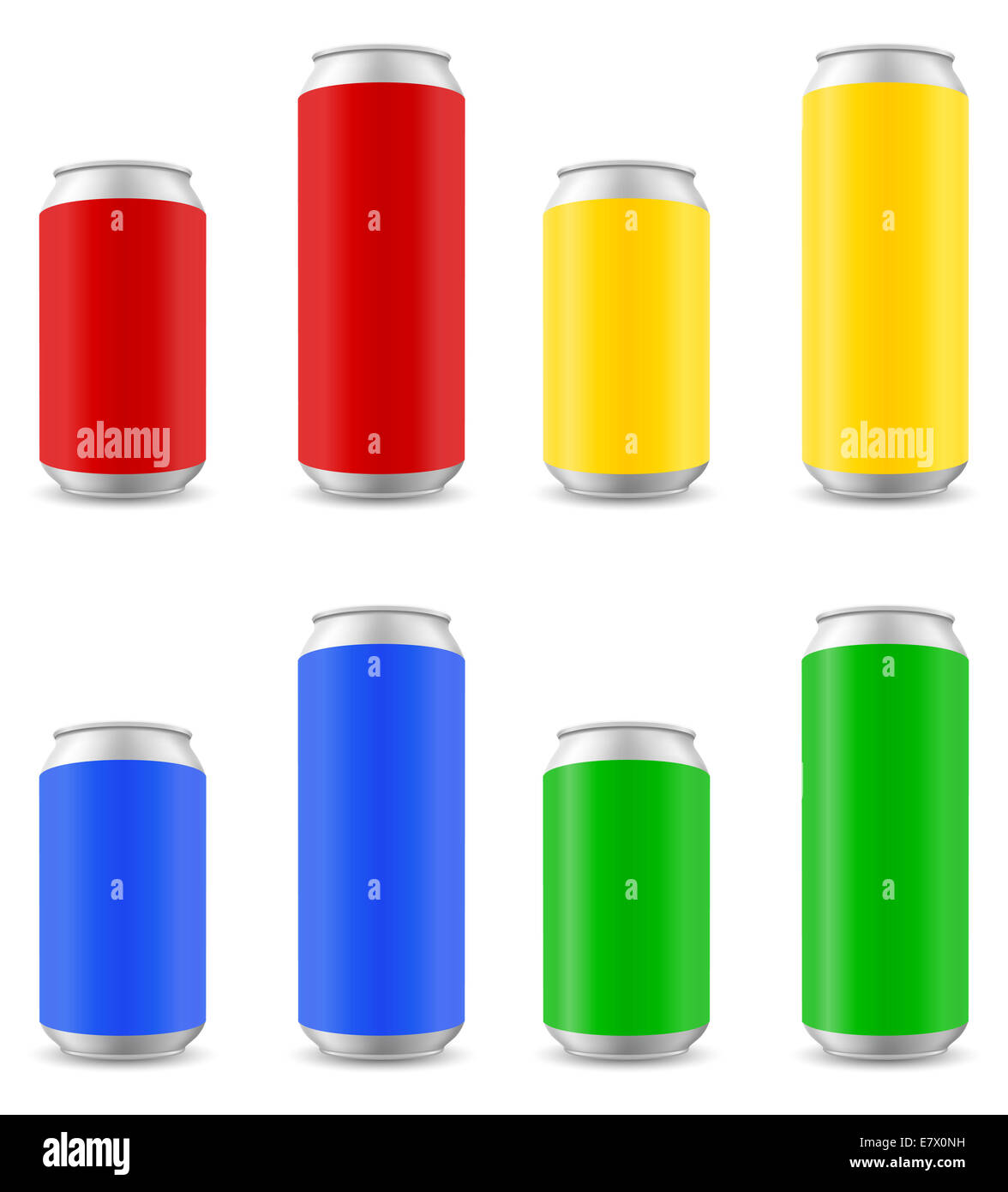 colors can of beer illustration isolated on white background Stock ...