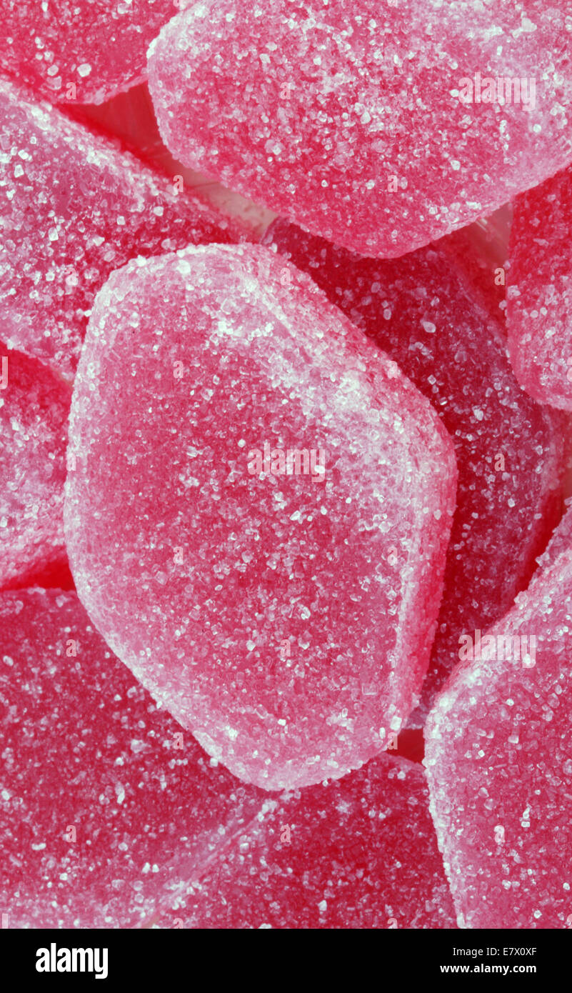 Pink Fruit Jelly Stock Photo - Alamy