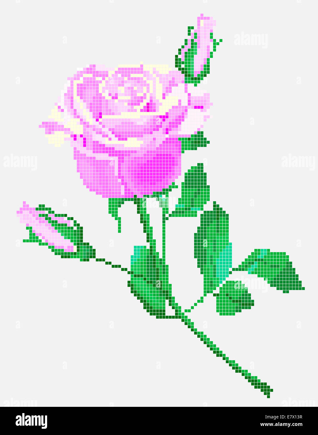 Rose pixel art hi-res stock photography and images - Alamy