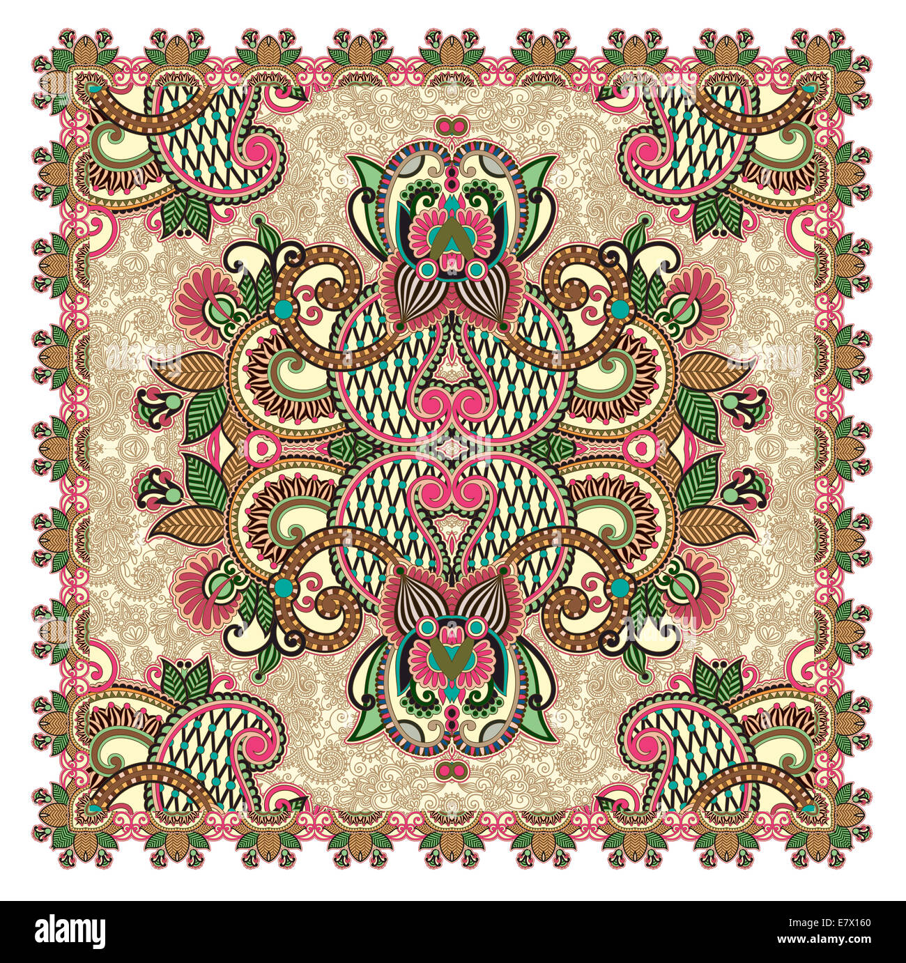 Ornamental Seamless Carpet Design Stock Photo - Alamy