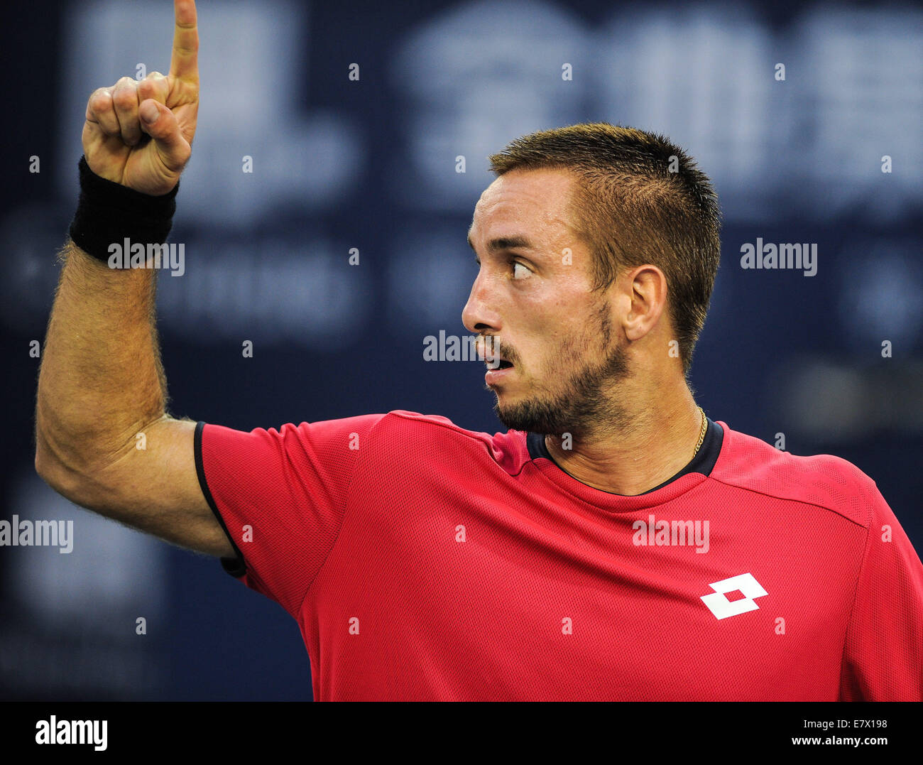 Shenzhen, China's Guangdong Province. 25th Sep, 2014. Viktor Troicki of ...