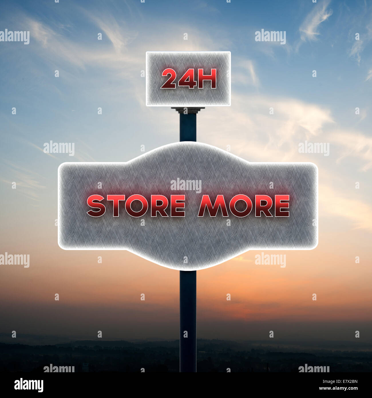 illustration of a self storage sign Stock Photo - Alamy