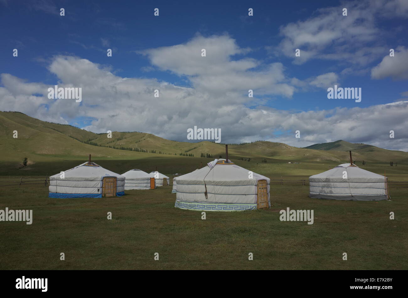 Ger Camp in Mongolia Stock Photo - Alamy