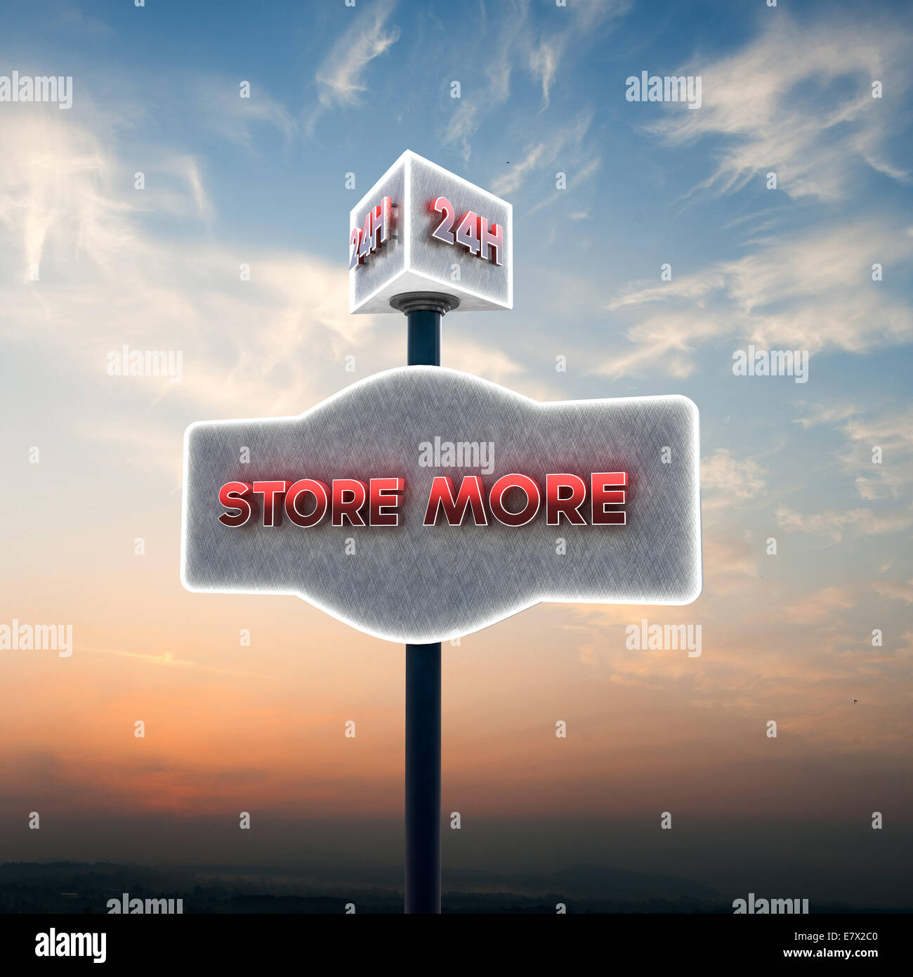 illustration of a self storage sign Stock Photo - Alamy