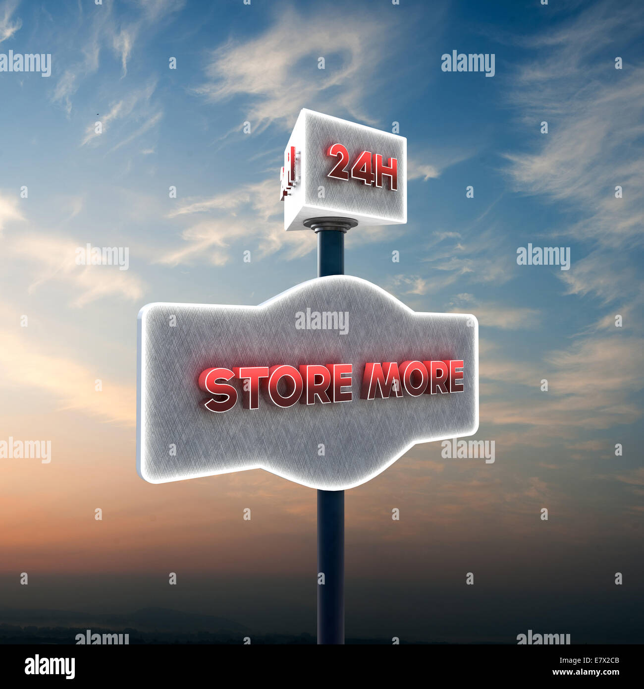 illustration of a self storage sign Stock Photo - Alamy