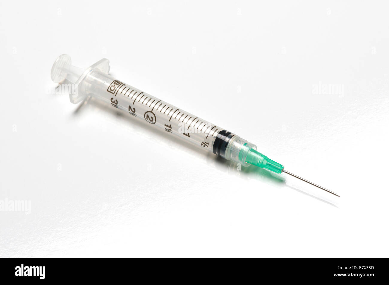 Medical syringes on white Stock Photo - Alamy