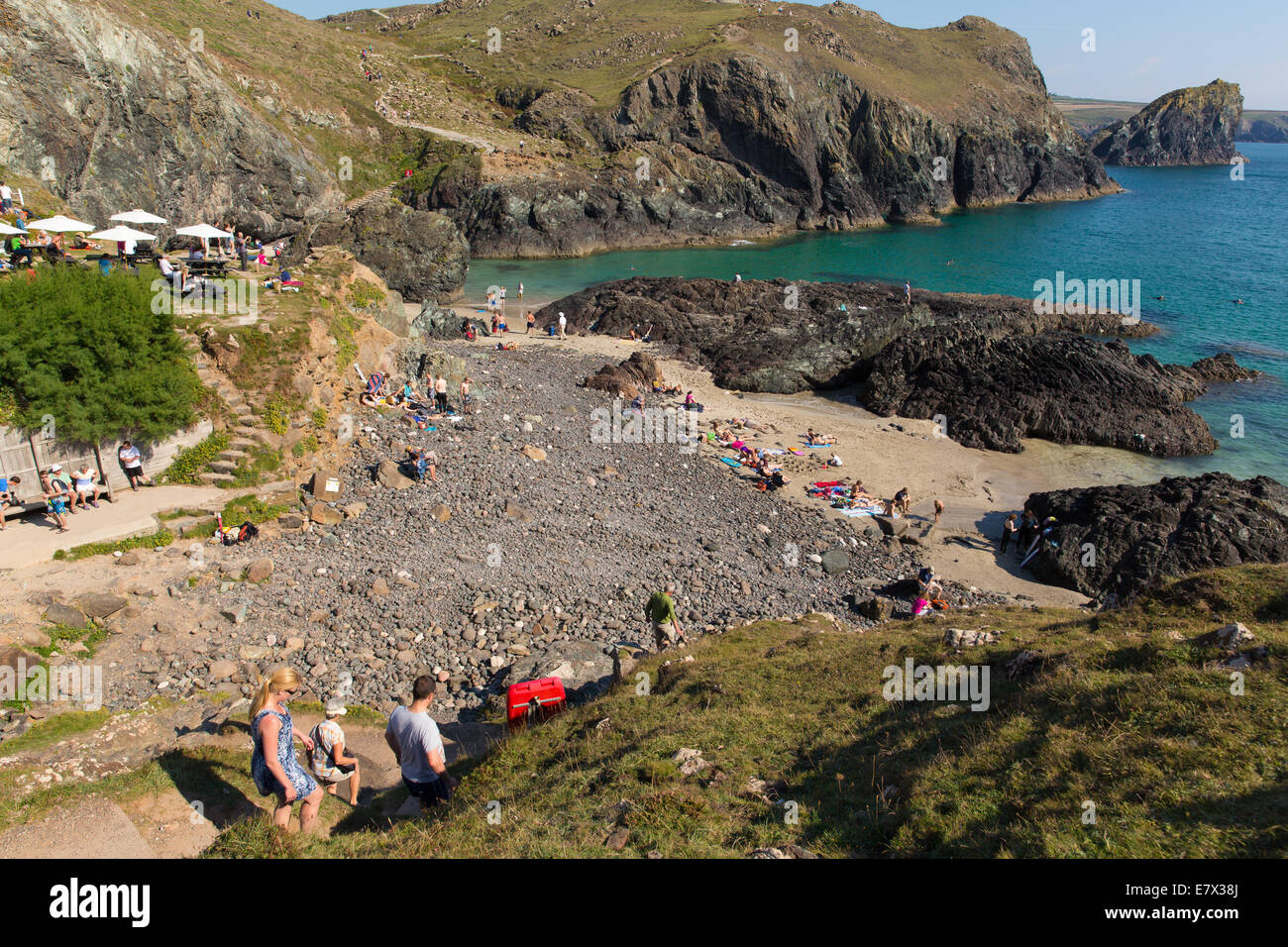 Kynance Cove beach Cornwall the Lizard South West England uk with ...