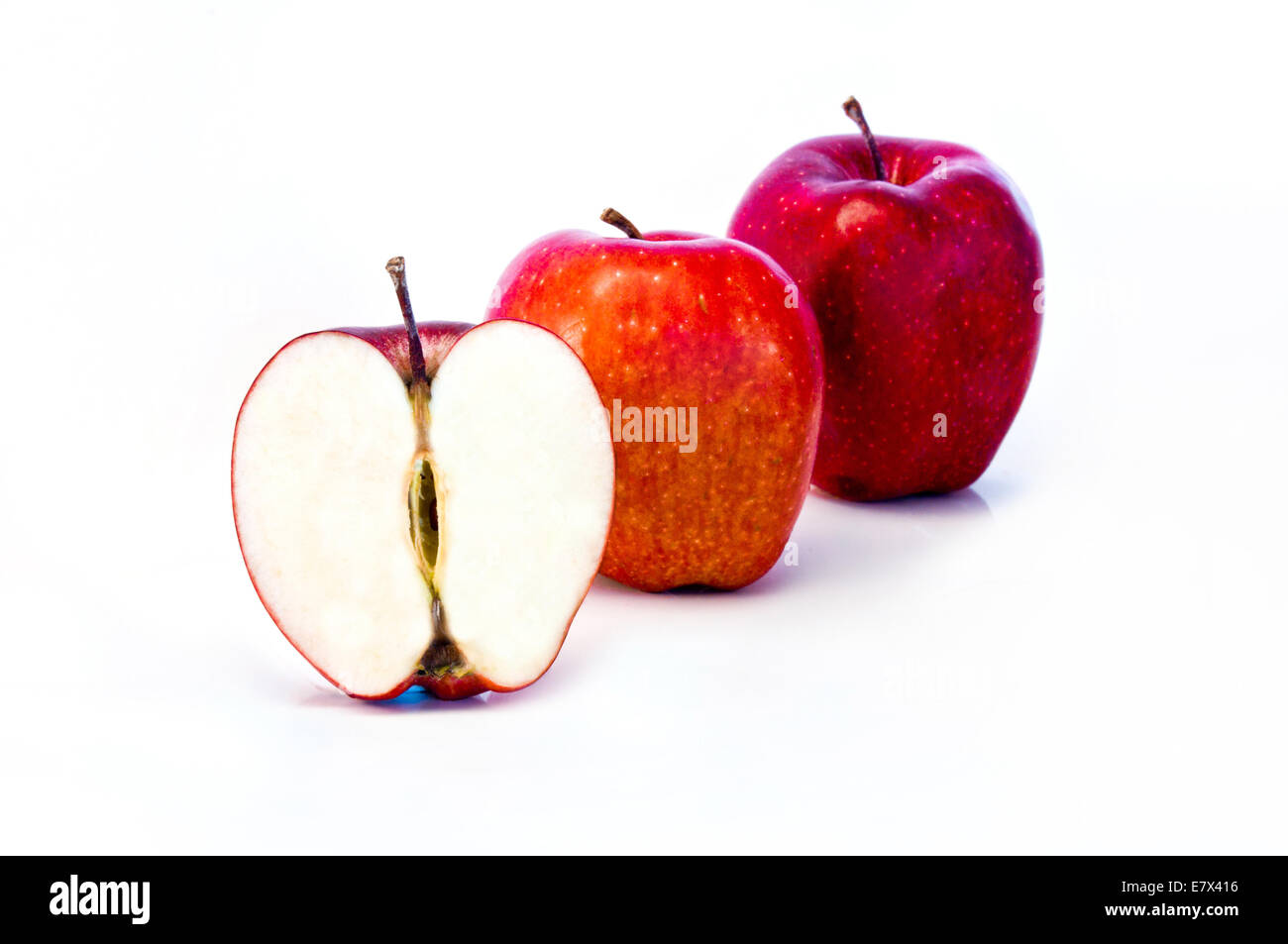 Two red apples Cut Out Stock Images & Pictures - Alamy