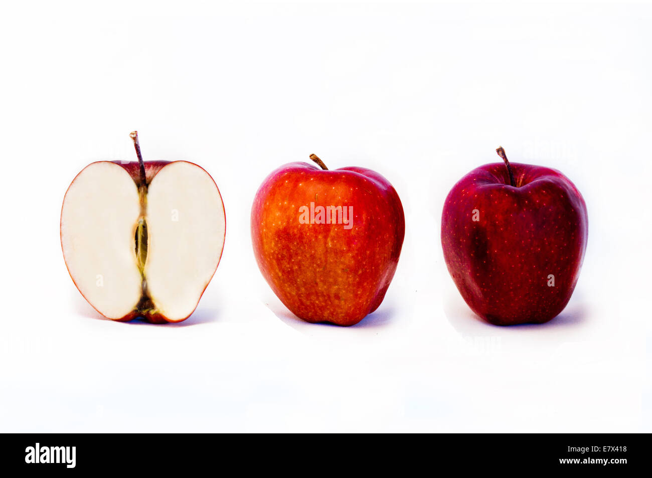 Two red apples on Cut Out Stock Images & Pictures - Alamy