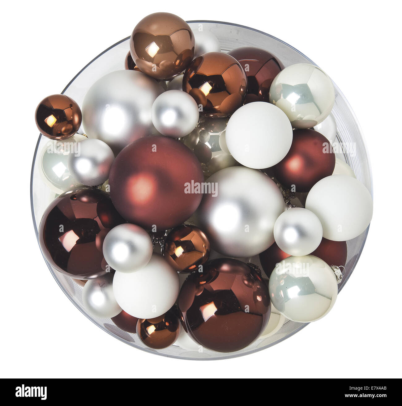 Christmas golden ball ribbon Cut Out Stock Images & Pictures - Alamy