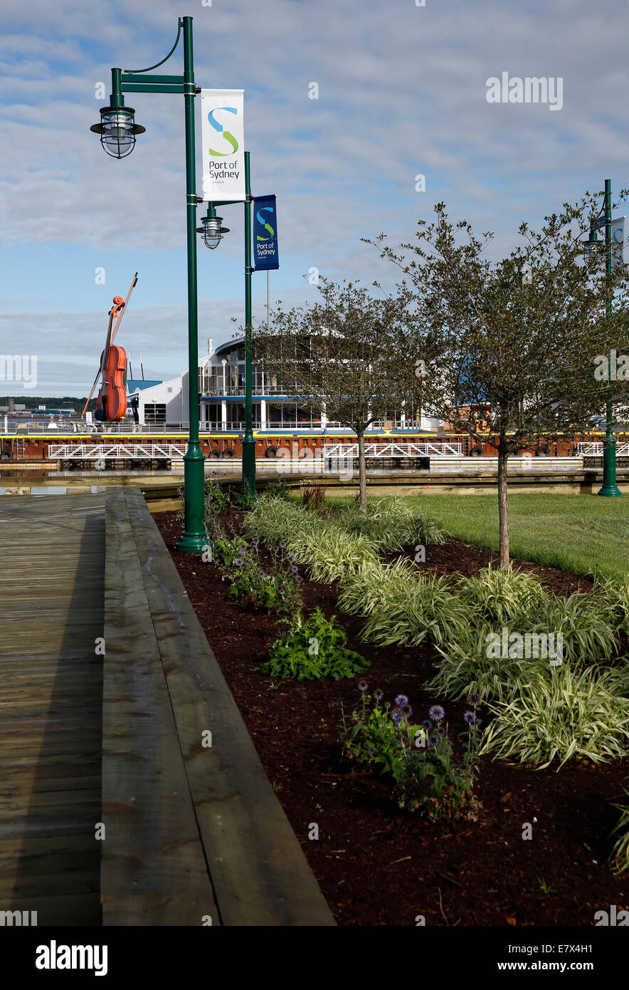 Giant violin on the waterfront, Sydney, Nova Scotia, Canada Stock Photo ...