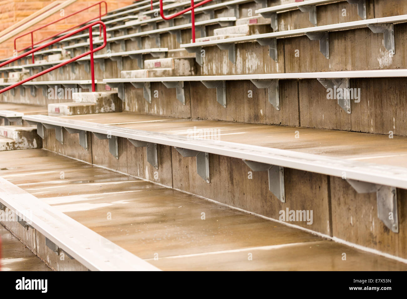 Empty stadium seating on college stadium campus Stock Photo - Alamy