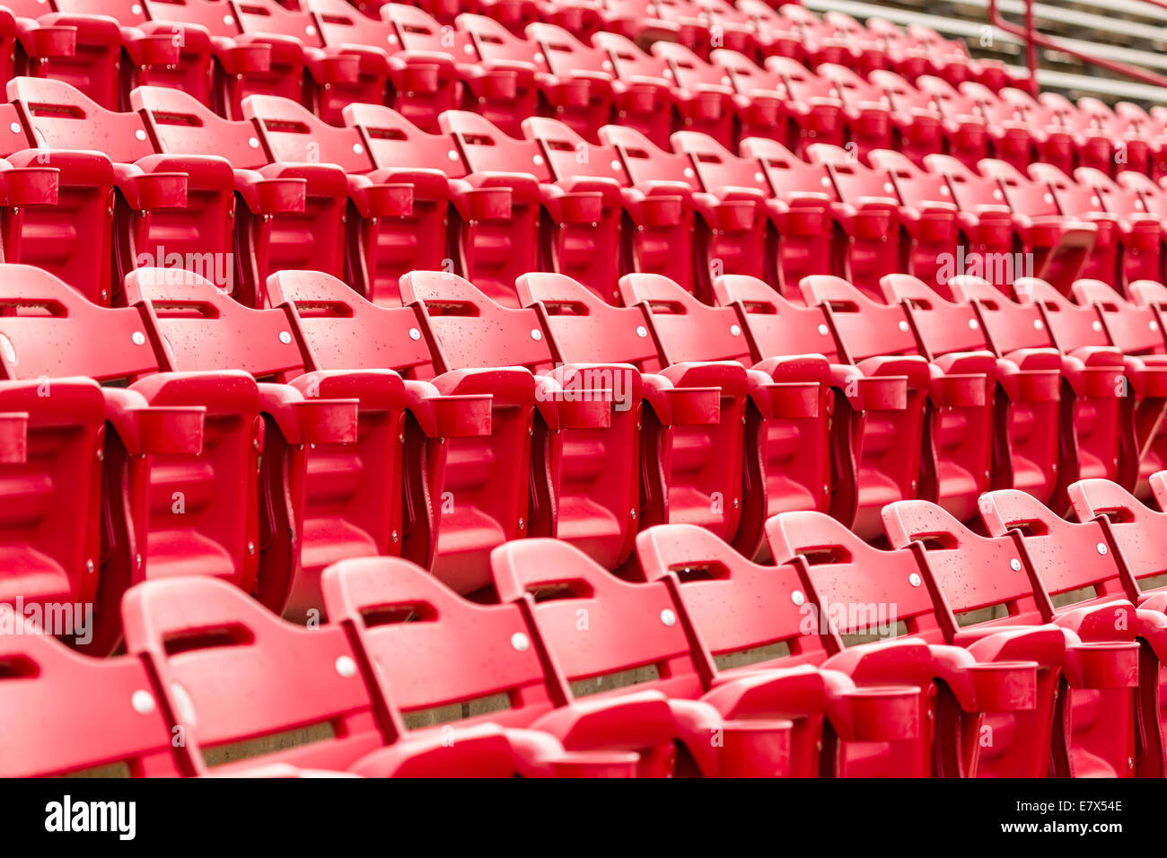 Empty stadium seating on college stadium campus Stock Photo - Alamy