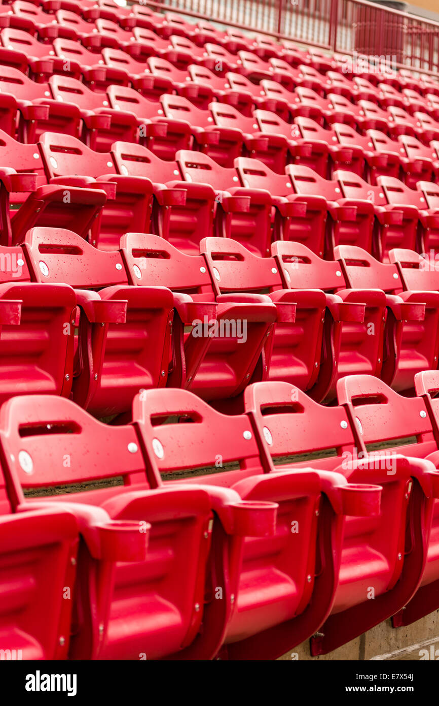 Empty stadium seating on college stadium campus Stock Photo - Alamy