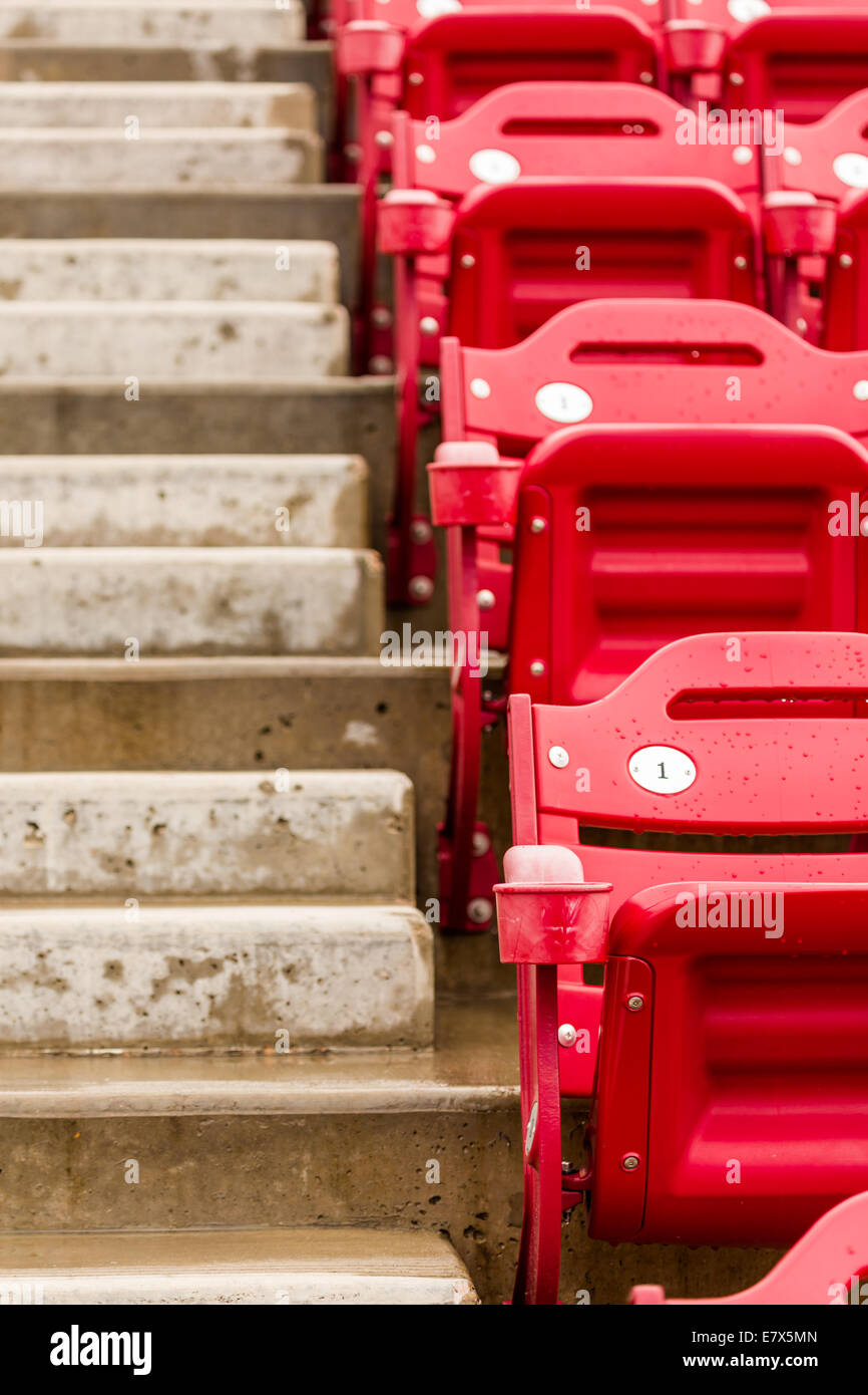 Empty stadium seating on college stadium campus Stock Photo - Alamy