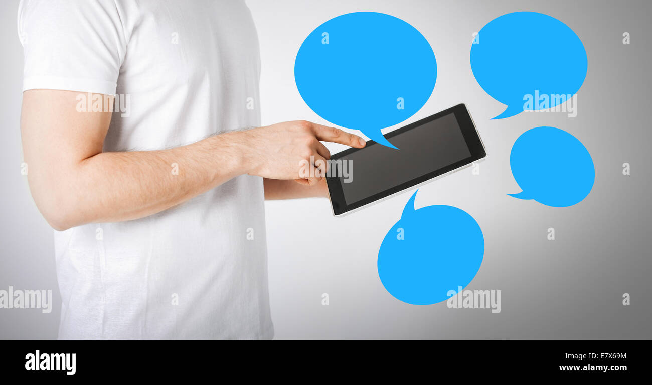 Man balloon tablet hi-res stock photography and images - Alamy