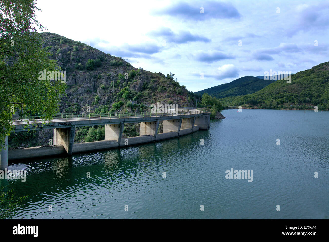 Dam and lake of Villefort,Lozere. Languedoc-Roussillon, France, Europe ...