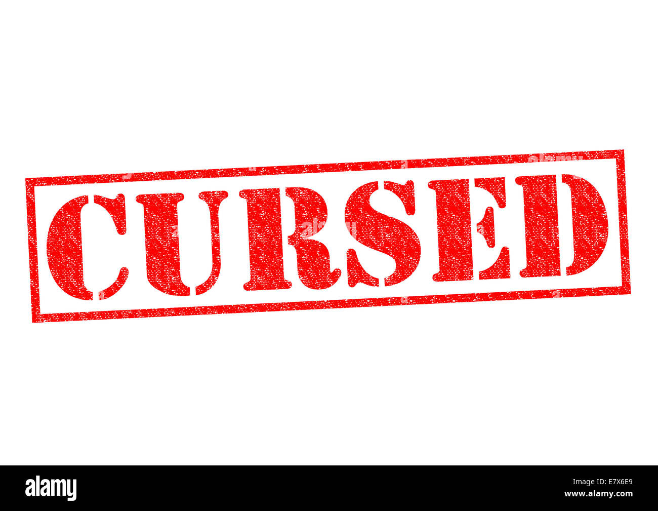 CURSED red Rubber Stamp over a white background Stock Photo - Alamy