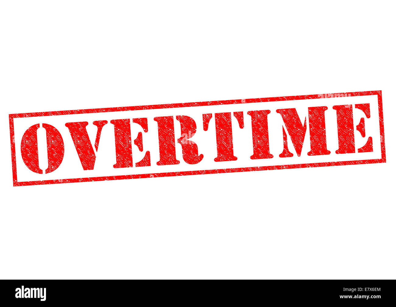 OVERTIME red Rubber Stamp over a white background Stock Photo - Alamy
