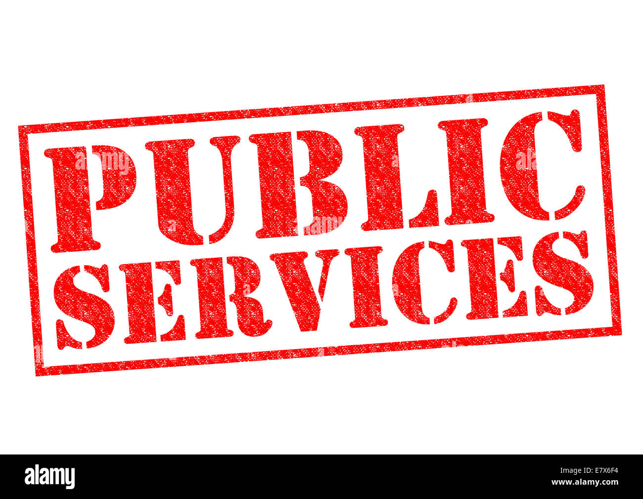 PUBLIC SERVICES red Rubber Stamp over a white background Stock Photo ...