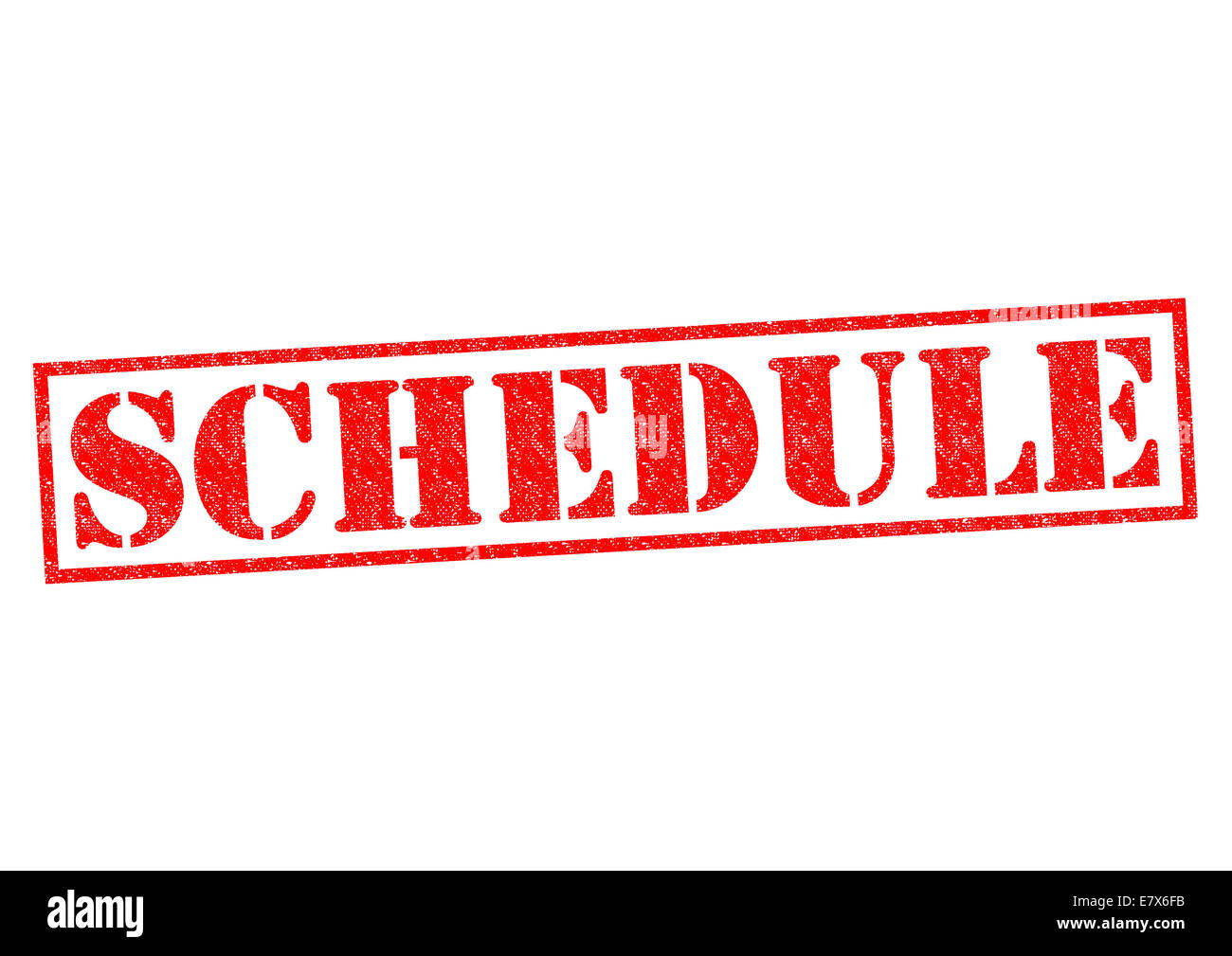 SCHEDULE red Rubber Stamp over a white background Stock Photo - Alamy