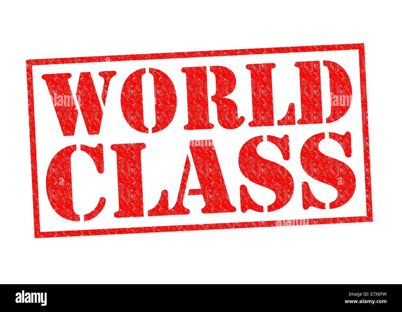 WORLD CLASS red Rubber Stamp over a white background Stock Photo - Alamy