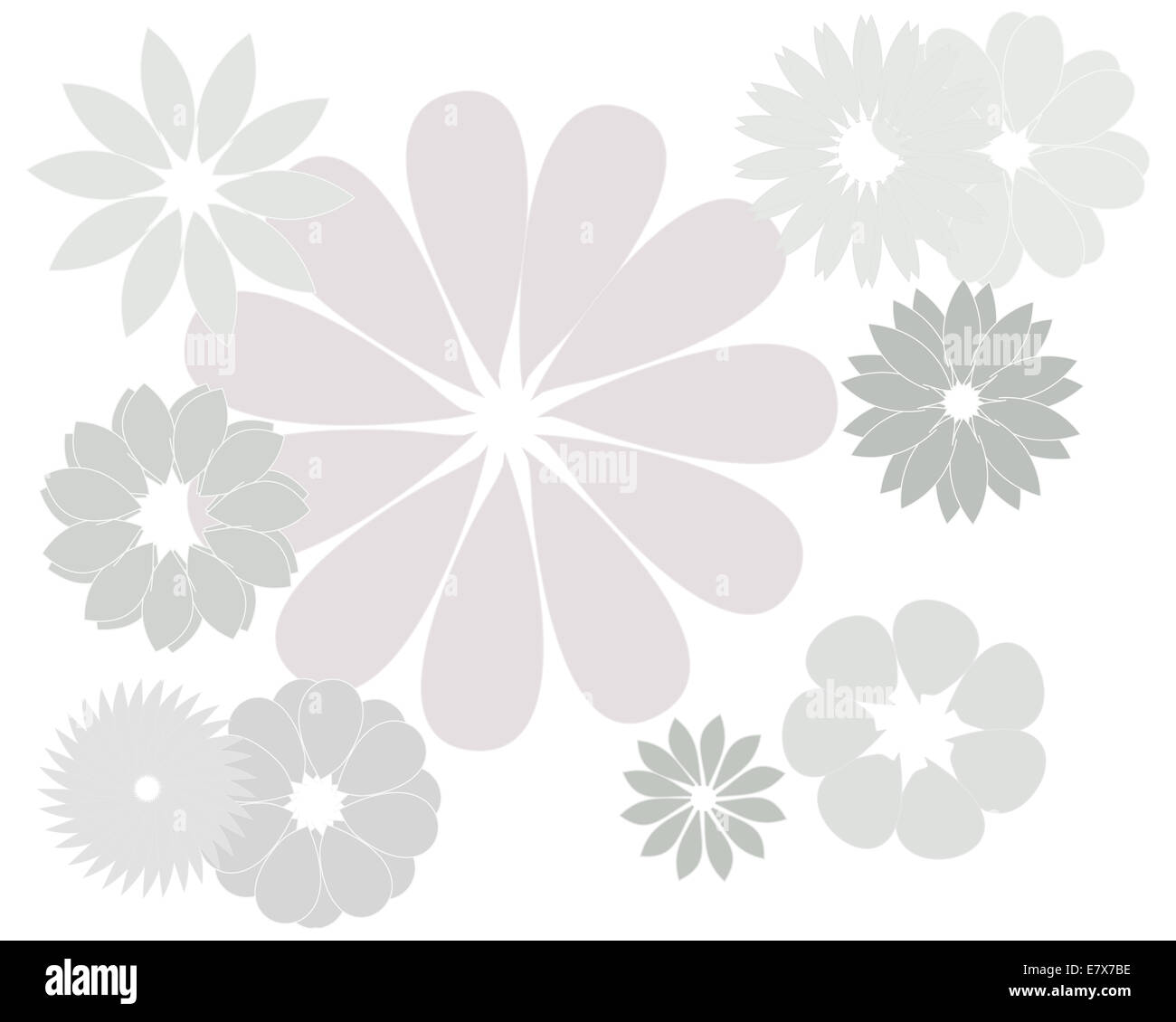 Abstract line art vector on white Cut Out Stock Images & Pictures - Alamy