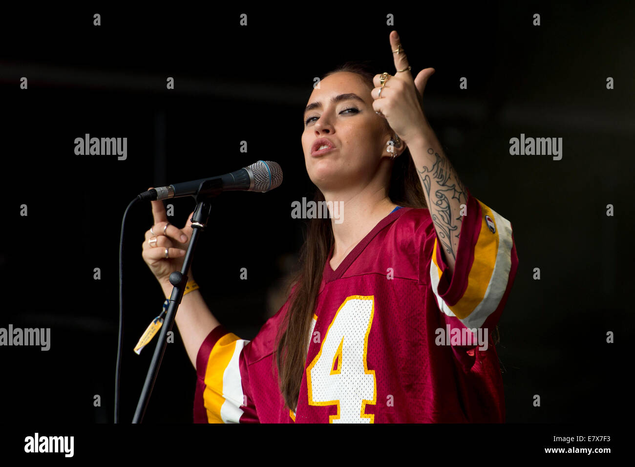 Ingrid Helene Havik of Highasakite performs during the Green Man ...