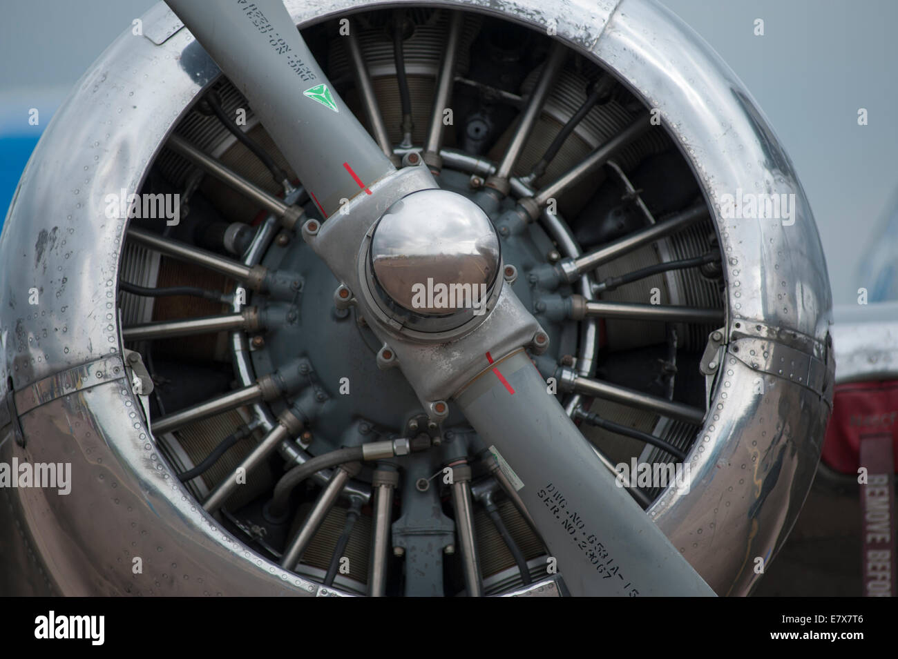 Cowling of a piston engined propellor aircraft Stock Photo - Alamy