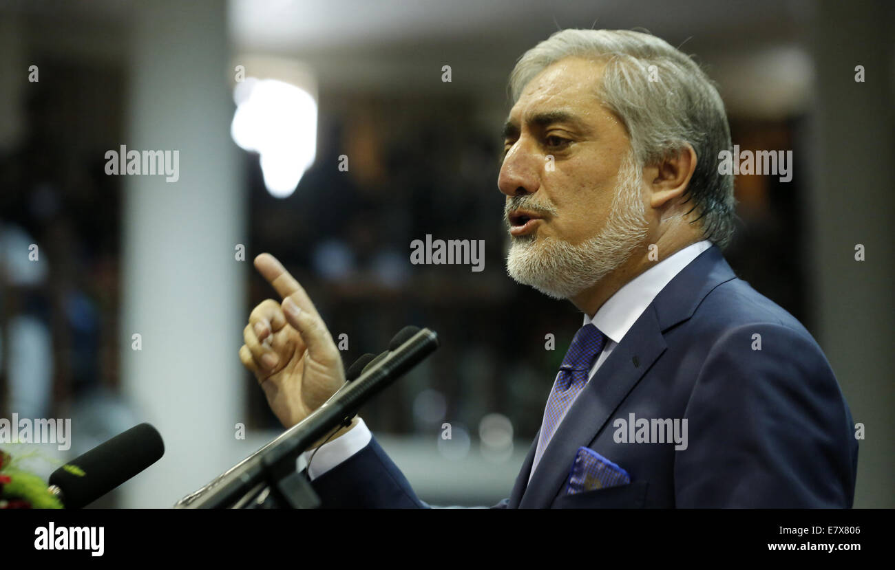Kabul, Kabul, Afghanistan. 25th Sep, 2014. Abdullah Abdullah ...