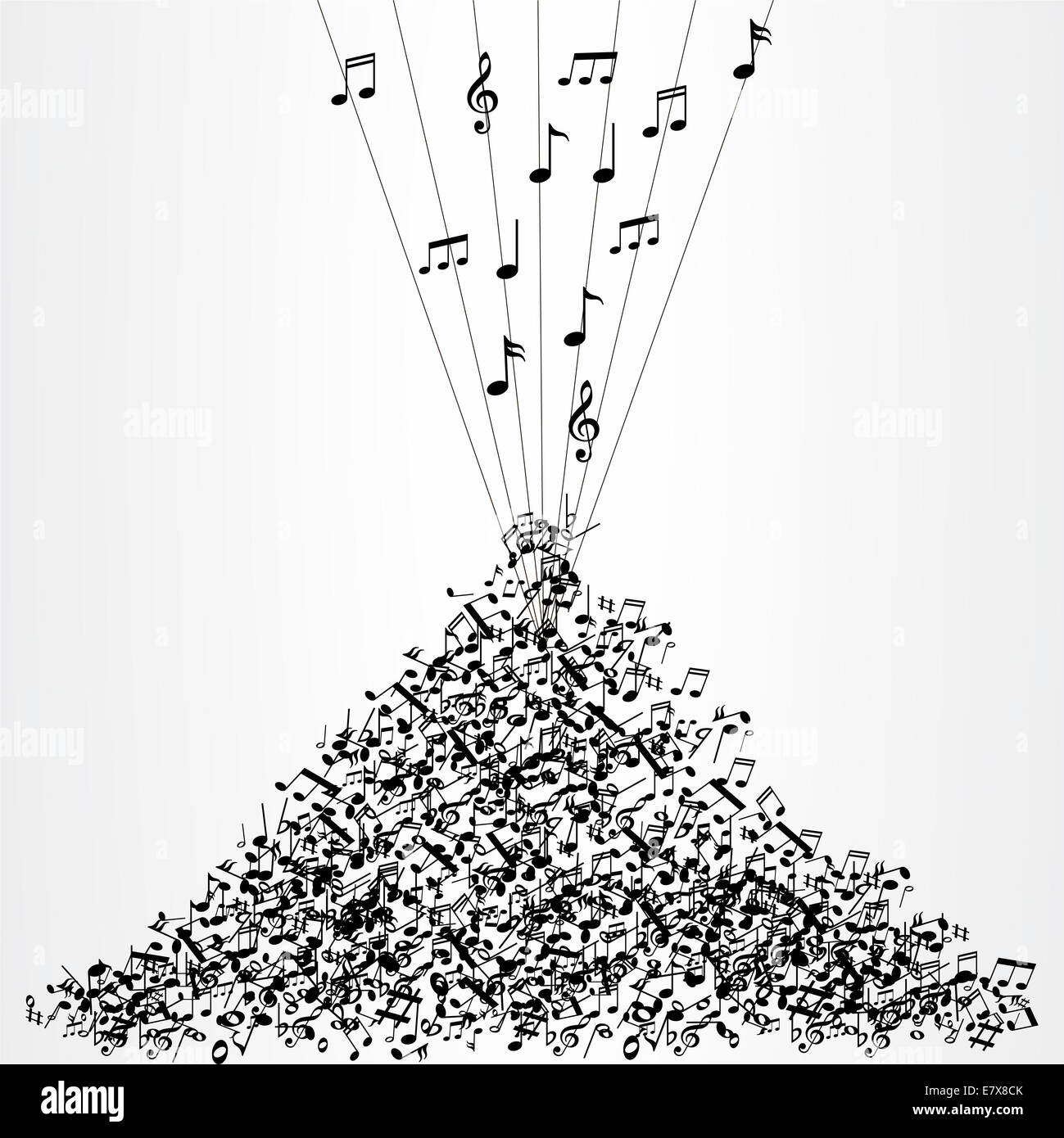 Bunch of music notes Stock Photo - Alamy