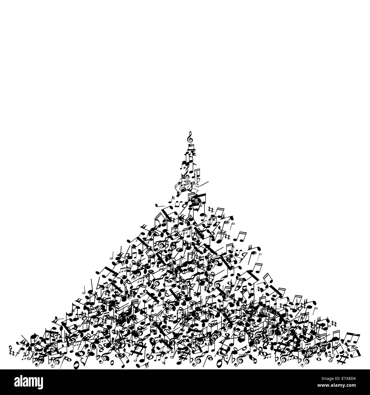 Background musical notes symbols Black and White Stock Photos & Images ...