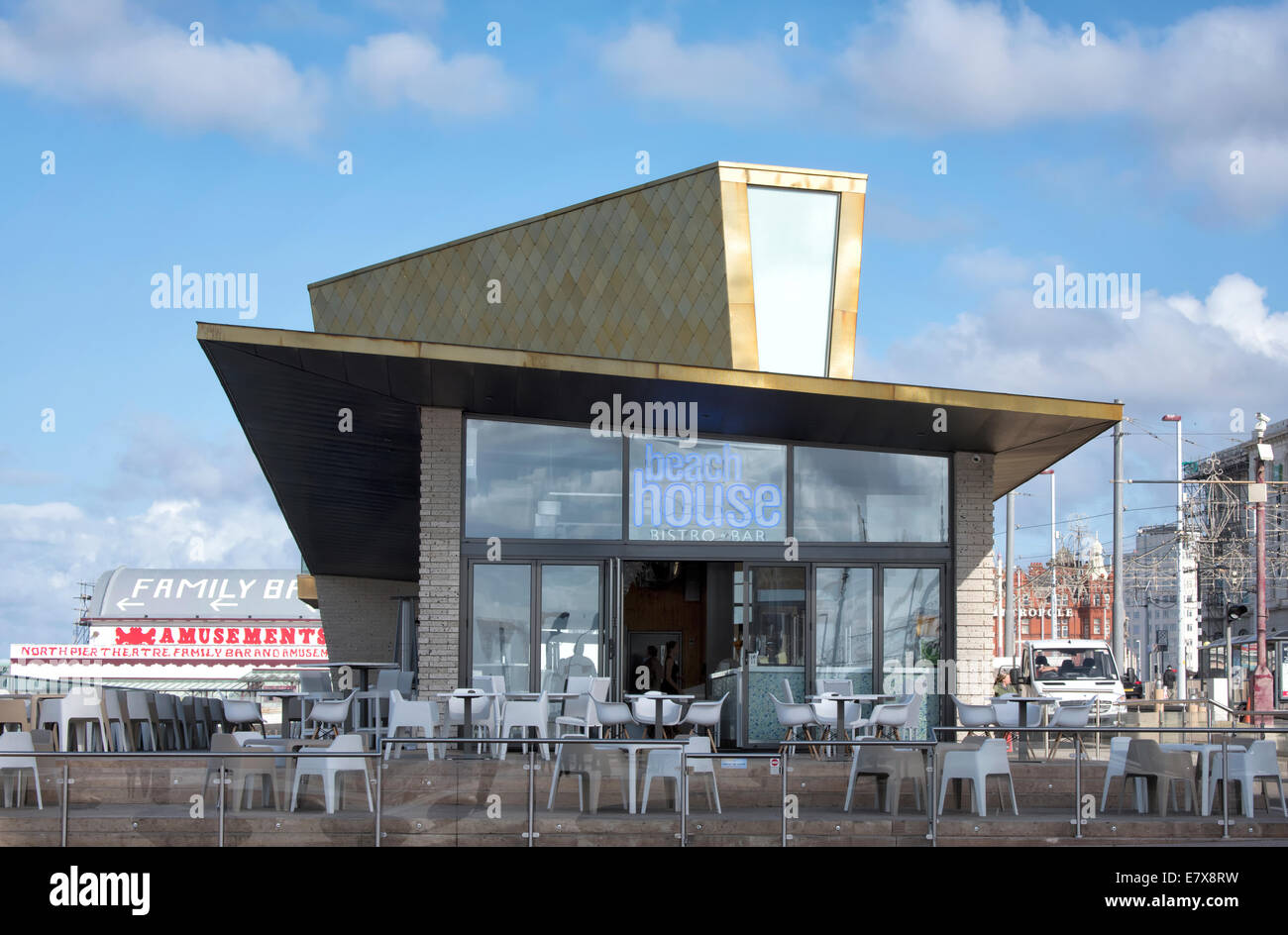 The Beach House restaurant and café situated on Blackpool promenade ...
