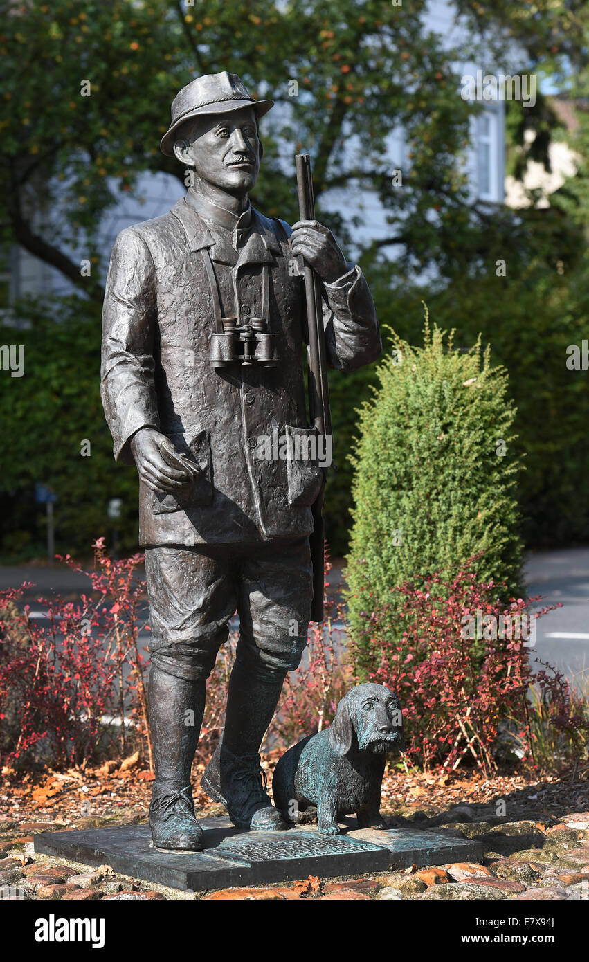 Walsrode, Germany. 19th Sep, 2014. A life-sized bronze sculpture of ...