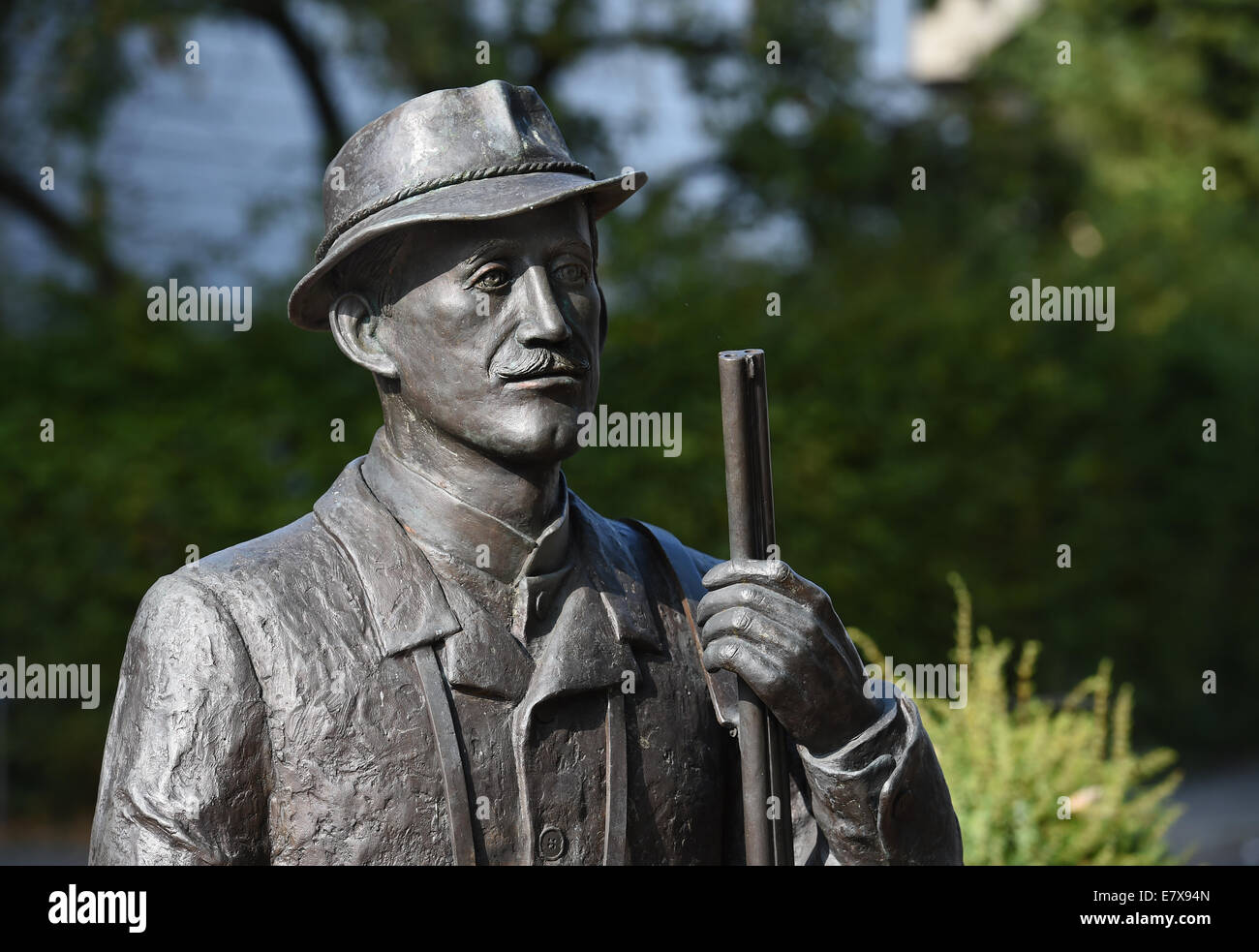Walsrode, Germany. 19th Sep, 2014. A life-sized bronze sculpture of ...