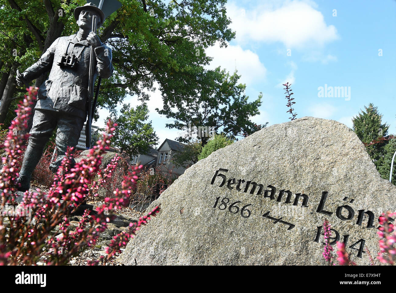 Walsrode, Germany. 19th Sep, 2014. A life-sized bronze sculpture of ...