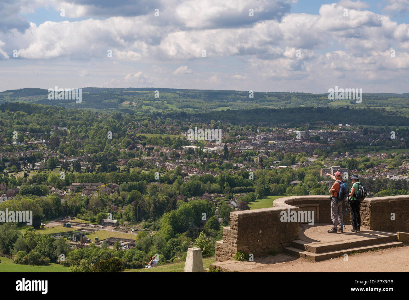 England Surrey, Box hill, view towards Dorking Stock Photo - Alamy