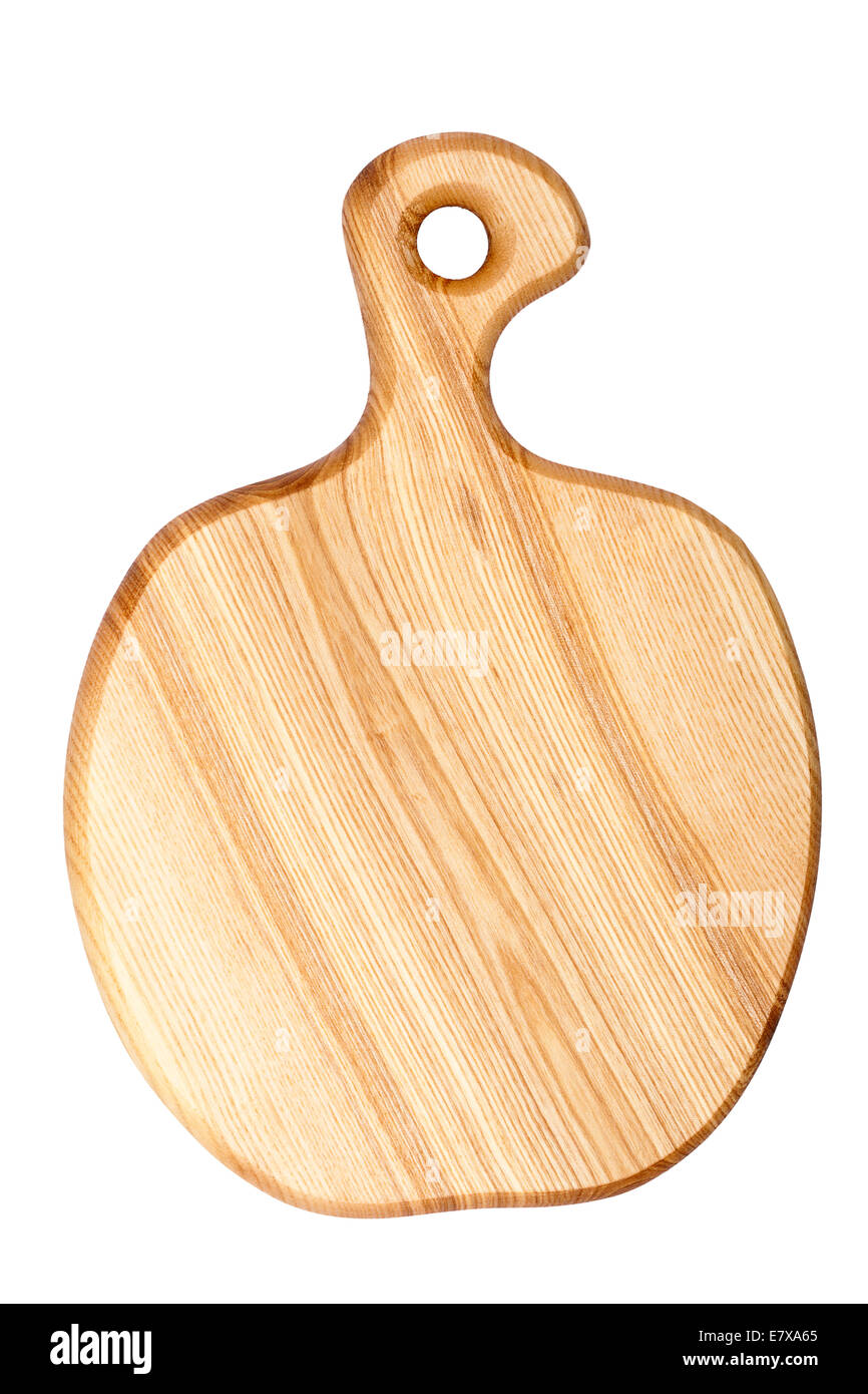 Wooden chopping board isolated on white background Stock Photo - Alamy