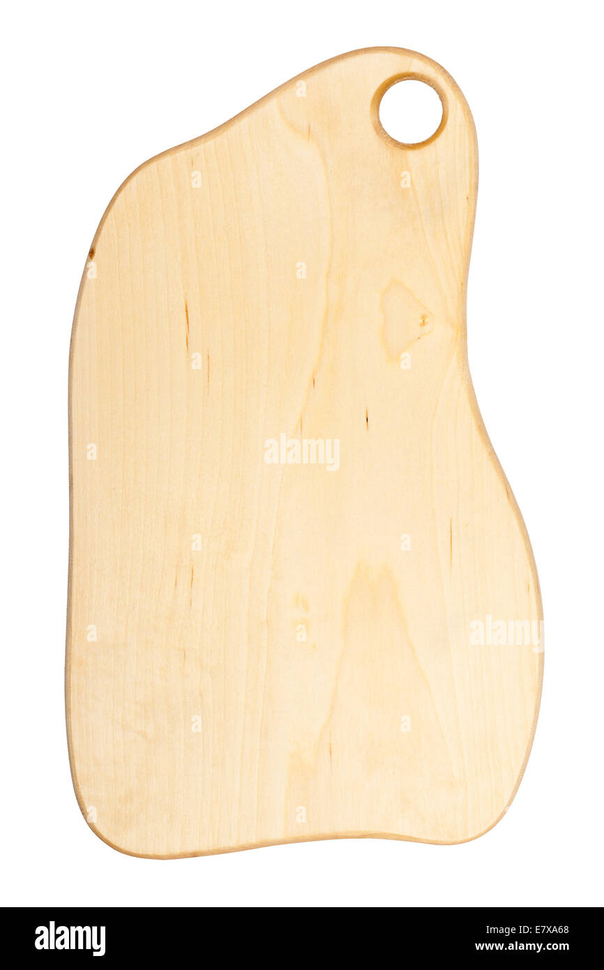 Wooden chopping board isolated on white background Stock Photo - Alamy